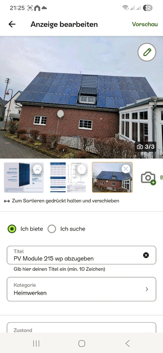 PV-Module - Evergreen Solar - ES-E-215-fc3* - 215Wp - Poly - Secondsol
