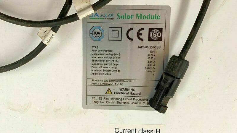 PV-Module - JA Solar - JAP6-60-250/3BB - 250Wp - Poly - Secondsol