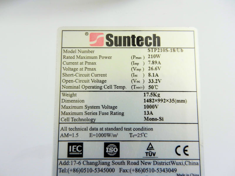 PV-Module - Suntech - STP210S-18/Ub - 210Wp - Mono - Secondsol