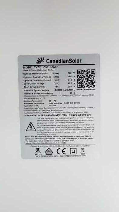 PV-Module - Canadian Solar - CS3U-360P KuMax - 360Wp - Poly - Secondsol