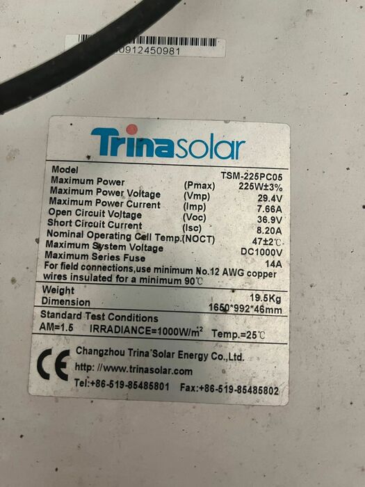 PV-Module - Trina Solar - Trina TSM-PC05 225 - 225Wp - Poly - Secondsol