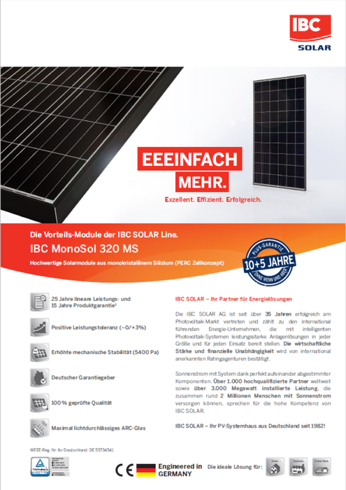 Ibc Monosol 200 Cs 200w Solar Panel Ibc Solar Panels