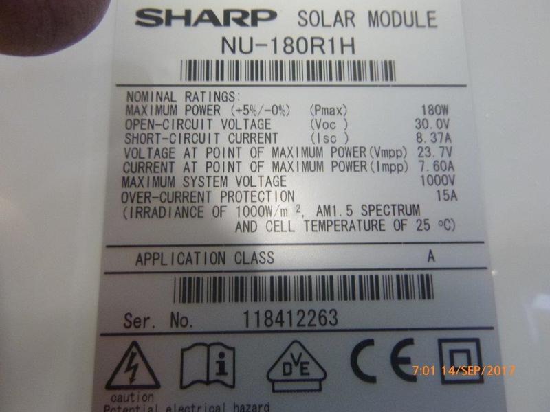 PV-Module - Sharp - NU-180R1H - 180Wp - Mono - Secondsol