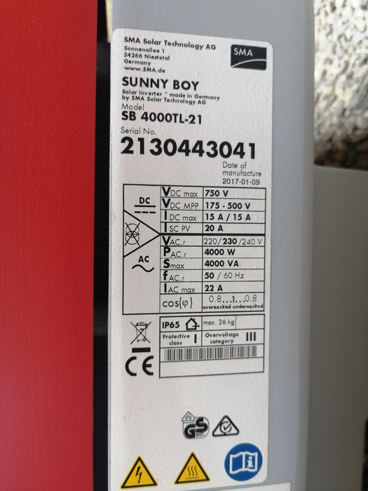 Wechselrichter - SMA - Sunny Boy 4000TL-21 - String - Secondsol