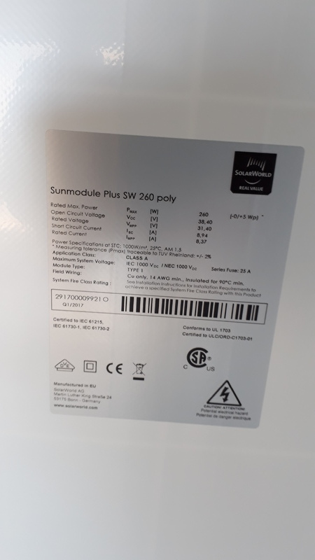 PV-Module - SolarWorld - Sunmodule Plus SW 260 poly - 260Wp - Poly ...