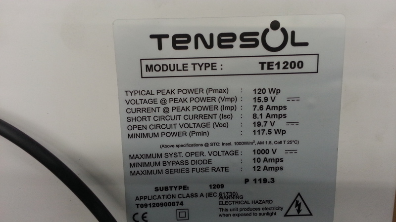 PV-Module - Tenesol - TE1200 120Wp B-Ware - 120Wp - Poly - Secondsol