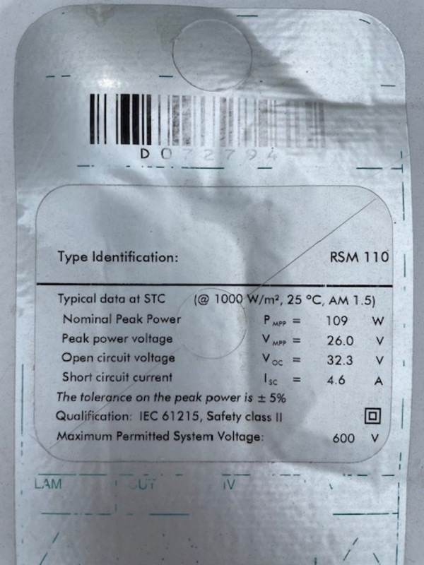 PV-Module - Shell Solar - RSM 110 - 109Wp - Poly - Secondsol