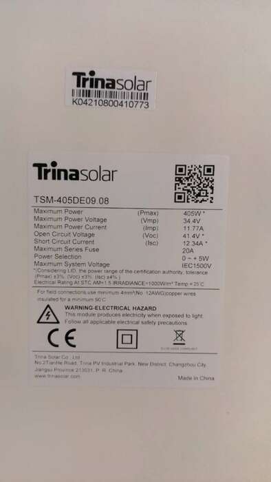 PV-Module - Trina Solar - TSM-405-DE15M (II) - 2020 - 405Wp - Mono ...