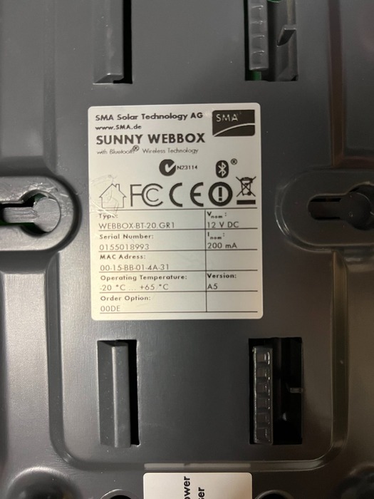 Zubehör - SMA - Sunny Webbox -20 - Monitoring & Wartung - Secondsol