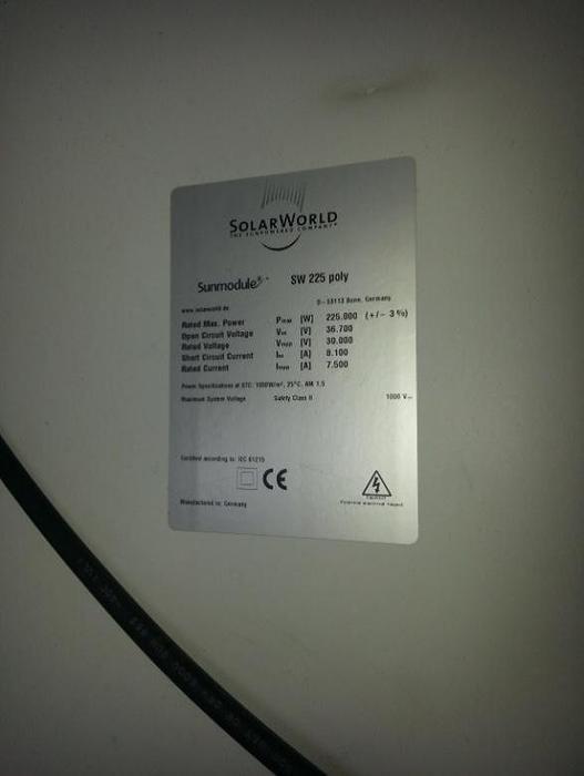 PV-Module - Solarworld - SW 225 poly - 225Wp - Poly - Secondsol
