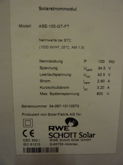 PV-Module - - ASE-100-GT-FT - 100Wp - Poly - Secondsol