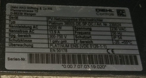 Inverter - Diehl AKO - Platinum 3800 S - Micro - Secondsol