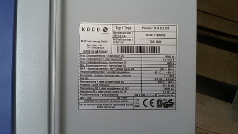 Inverter - KACO new energy - Powador 14.0 TL3 INT - String - Secondsol
