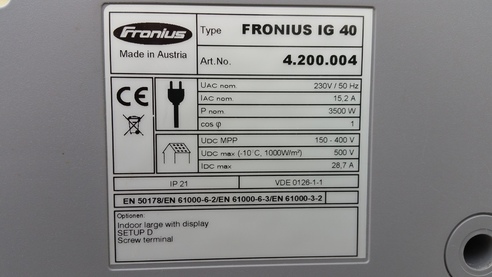 Inverter - Fronius - IG 40 - String - Secondsol