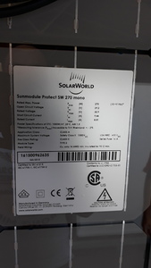 Solar Panel - SolarWorld - Sunmodule Plus SW 270 Protect mono - 270Wp ...