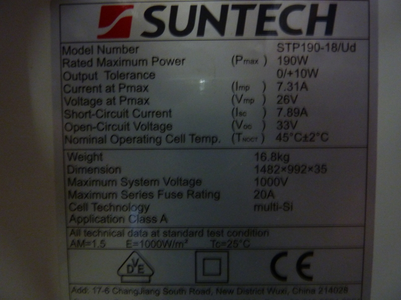 Solar Panel - Suntech - STP190-18/Ud - 190Wp - Poly - Secondsol