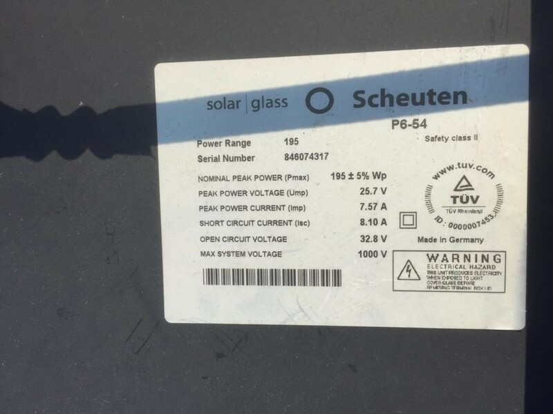Solar Panel - Scheuten Solar - Scheuten Multisol P6-54 195 - 195Wp ...