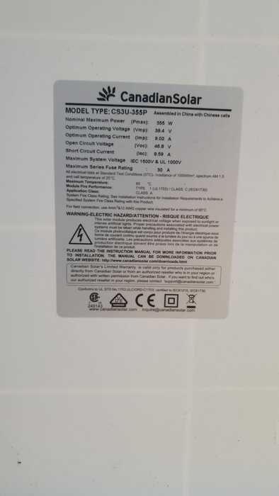 Solar Panel - Canadian Solar - CS3U-355P KuMax - 355Wp - Poly - Secondsol