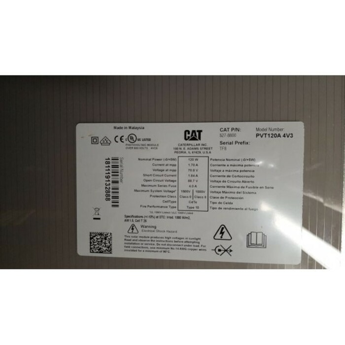 Solar Panel - First Solar - FS-4120A FS4120 4er-Serie Ersatzmodule Replacement - 120Wp - CdTe ...