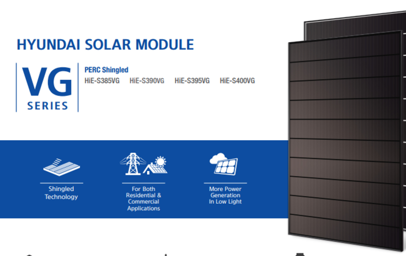 Solar Panel - Hyundai Heavy Industries - Hyundai HiE-S400VG - 400Wp ...