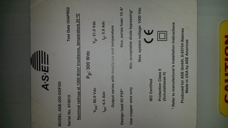 Solar Panel - Schott Solar - ASE-300-DGF/50 - 300Wp - Poly - Secondsol