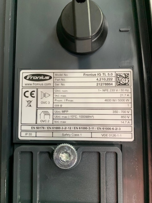 Inverter - Fronius - IG TL 5.0 - String - Secondsol