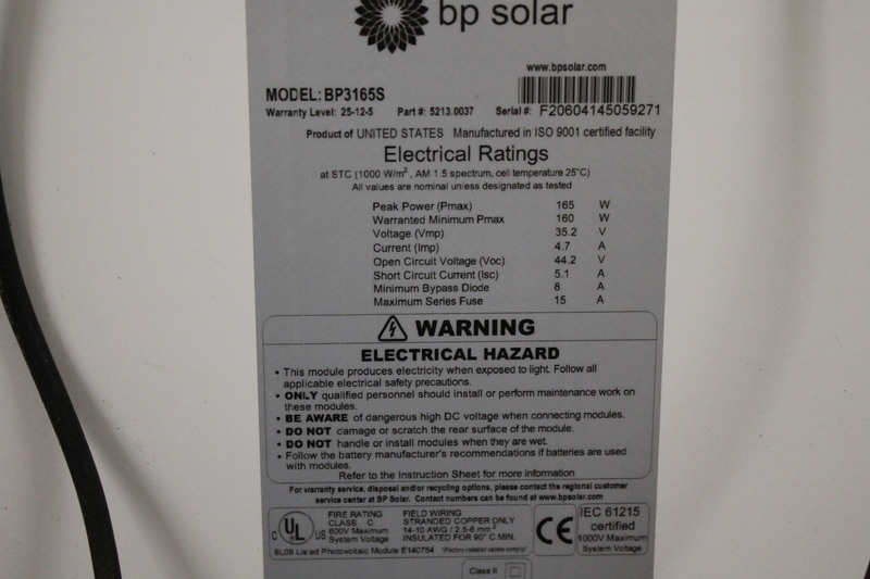 Solar Panel - BP Solar - BP Solar 3165S - 165Wp - Poly - Secondsol