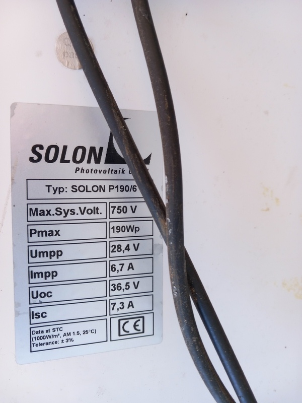 Solar Panel - SOLON - SOLON P200/6 -190W - 190Wp - Poly - Secondsol