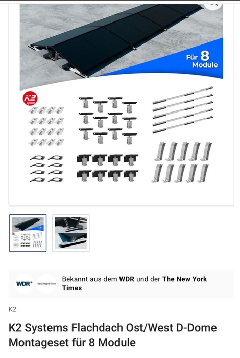 Mounting Systems - K2 - K2 Systems Flachdach Ost/West - Flat roof ...