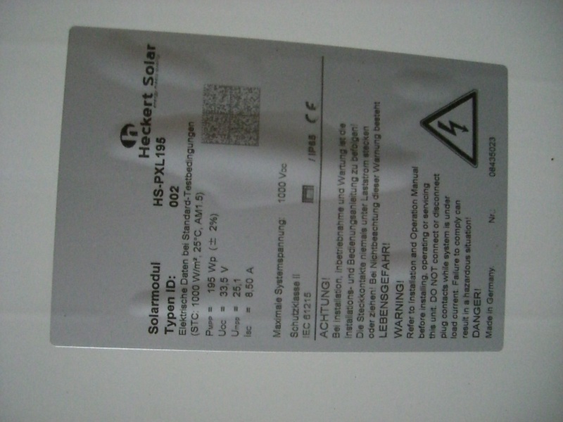 Solar Panel - Heckert Solar - HS-PXL 195 - 195Wp - Poly - Secondsol