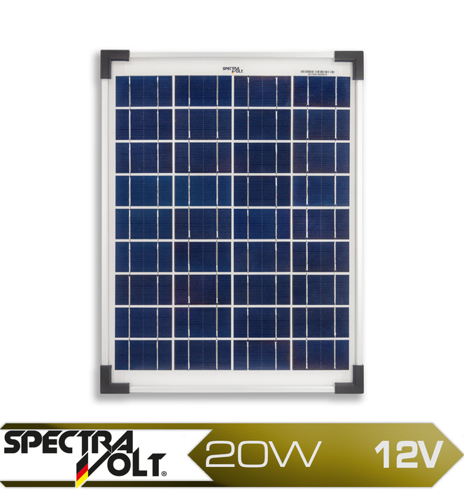 Solar Panel - SpectraVolt - 20 Watt Solar Modul Polykristallin - 20Wp ...