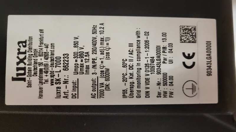 Inverter - Luxra - luxra SK-L 7000 - String - Secondsol