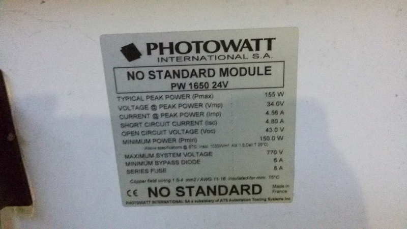 Solar Panel - Photowatt - PW 1650 155Wp/24V - 155Wp - Poly - Secondsol