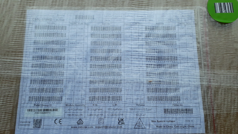 Solar Panel - Canadian Solar - CS3L-375MS HiKu BFR 375Wp - 375Wp - Mono ...
