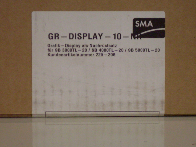 Accessories - SMA - SMA GR - DISPLAY - 10 - NR - Interfaces - Secondsol