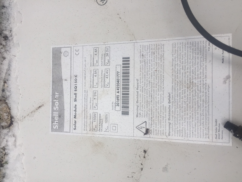 Solar Panel - Shell Solar - SQ150-C - 150Wp - Mono - Secondsol