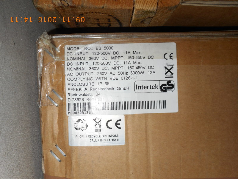 Inverter - Effekta - ES 5000 - 3000W - String - Secondsol