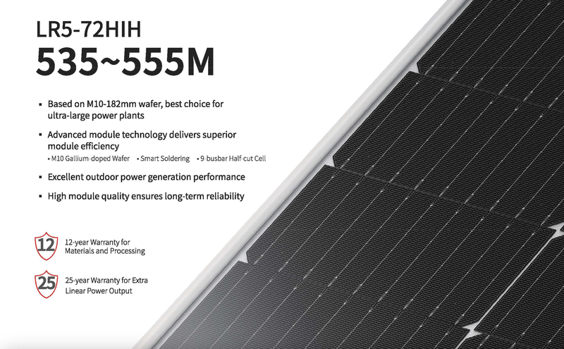 Solar Panel - LONGI Solar - LR5-72HIH-535M - 535Wp - Mono - Secondsol