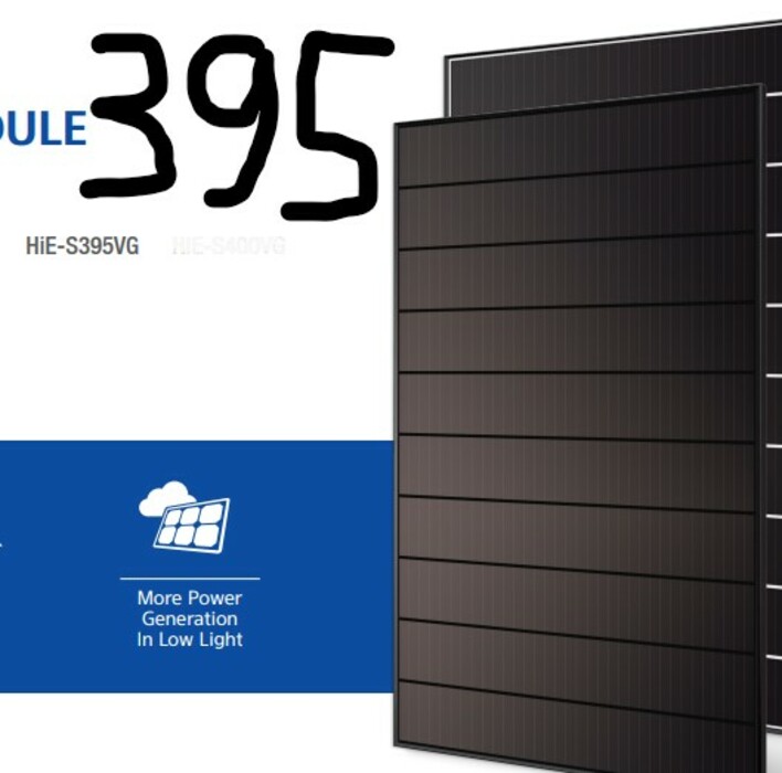 Solar Panel - Hyundai - PERC HiE-S395VG Full black- ganz schwarz ...