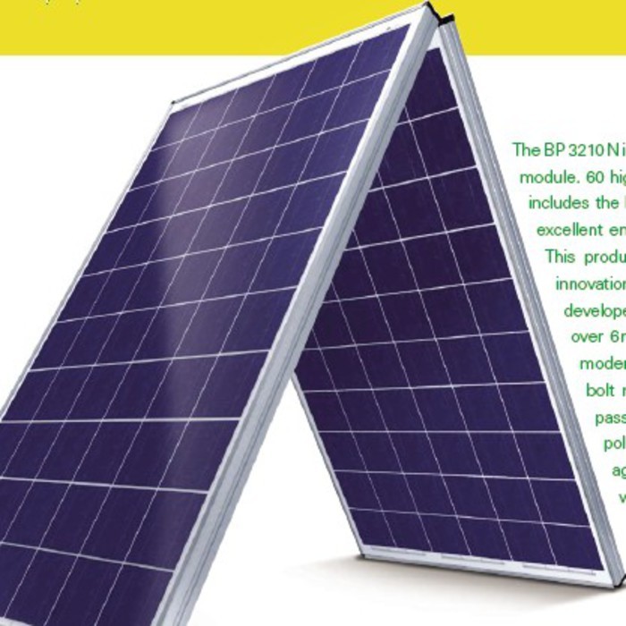 Solar Panel - BP Solar - BP 3210N - 210Wp - 210Wp - Poly - Secondsol