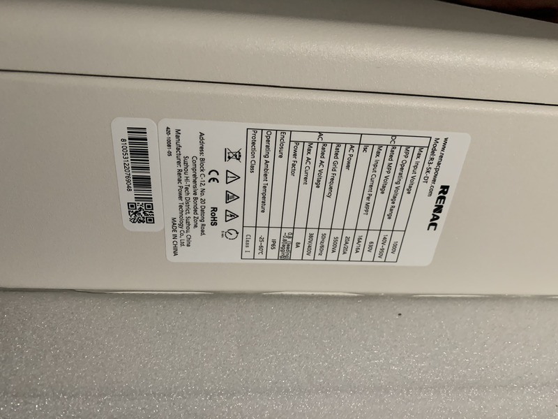 Inverter - Renac - R3-5K-DT - Stringa - Secondsol