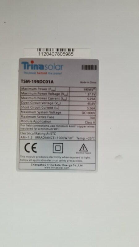 Moduli FV - Trina Solar - Trina TSM-DC01A 195 - 195Wp - Mono - Secondsol