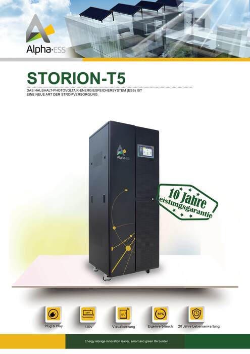 Zonne Batterijen - Alpha ESS - Storion T5 - Lithium - Secondsol