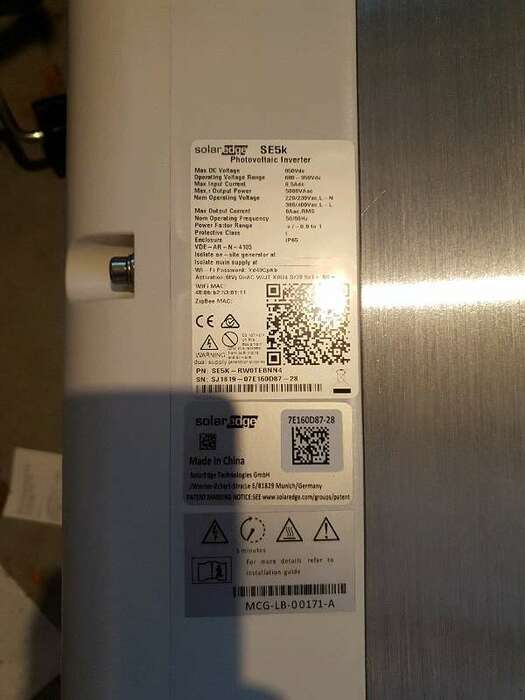 Omvormers - SolarEdge - SE5k - Micro - Secondsol